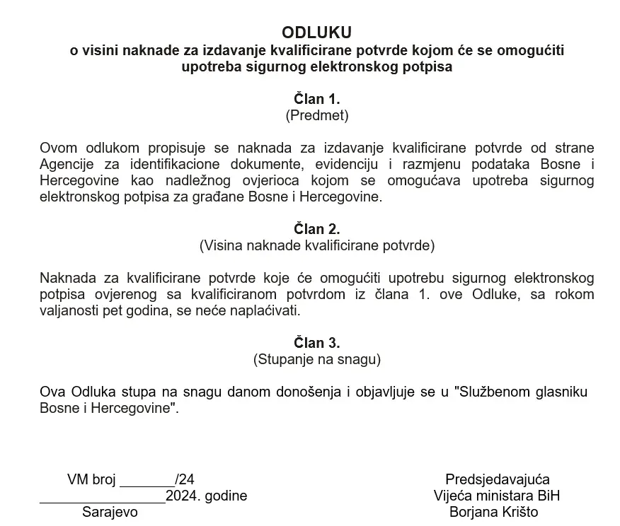 Koliko će građane koštati elektronski potpis u ličnoj karti