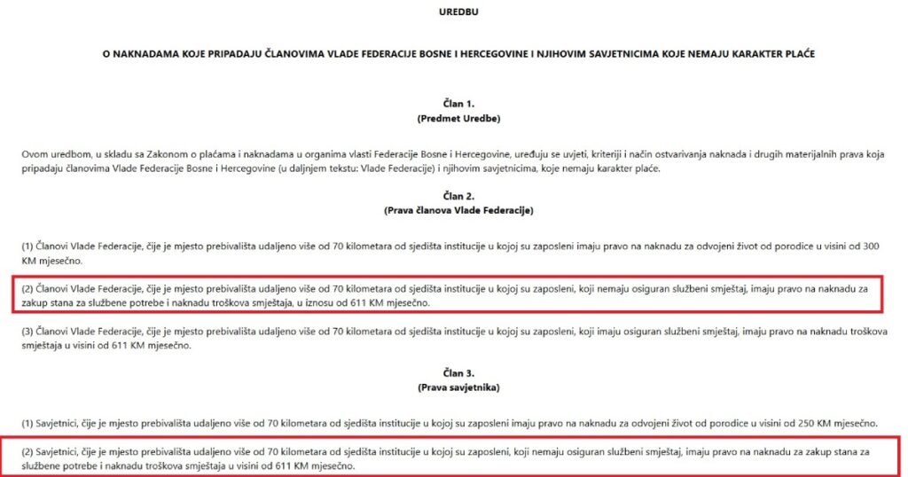 Članovi Vlade FBiH povećali naknade sebi i svojim savjetnicima!