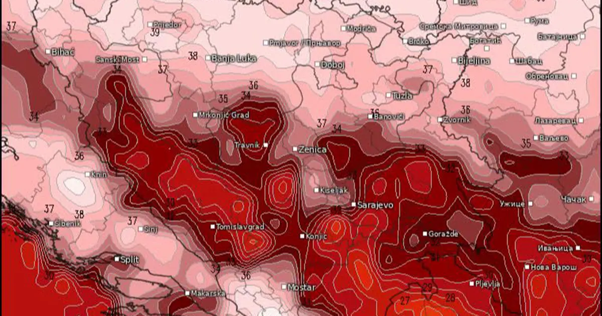 BiHBiH će biti sva u crvenom, temperature idu do čak 42 stepena
